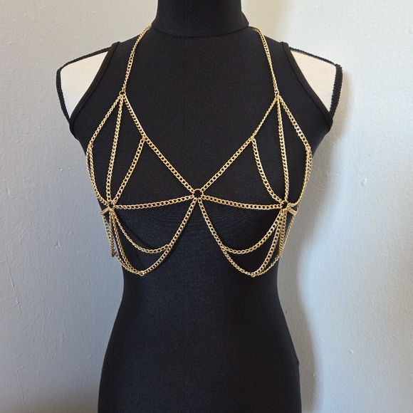 Jewelry | Gold Chain Body Harness | Poshmark